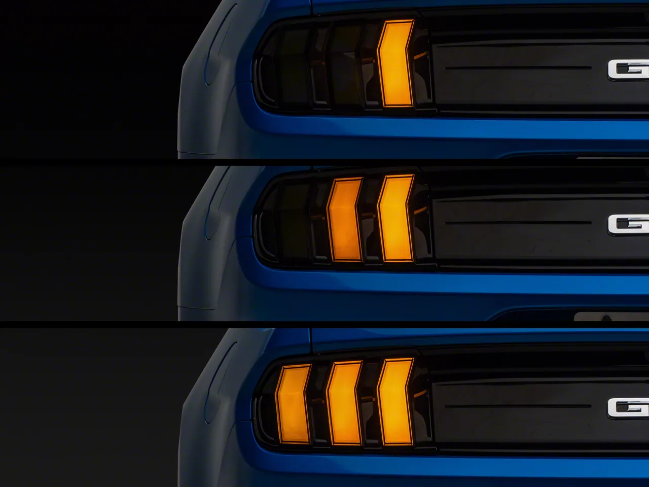 Mustang RGB LED Tail Lights; Black Housing; Smoked Lens (15-23 Mustang ...