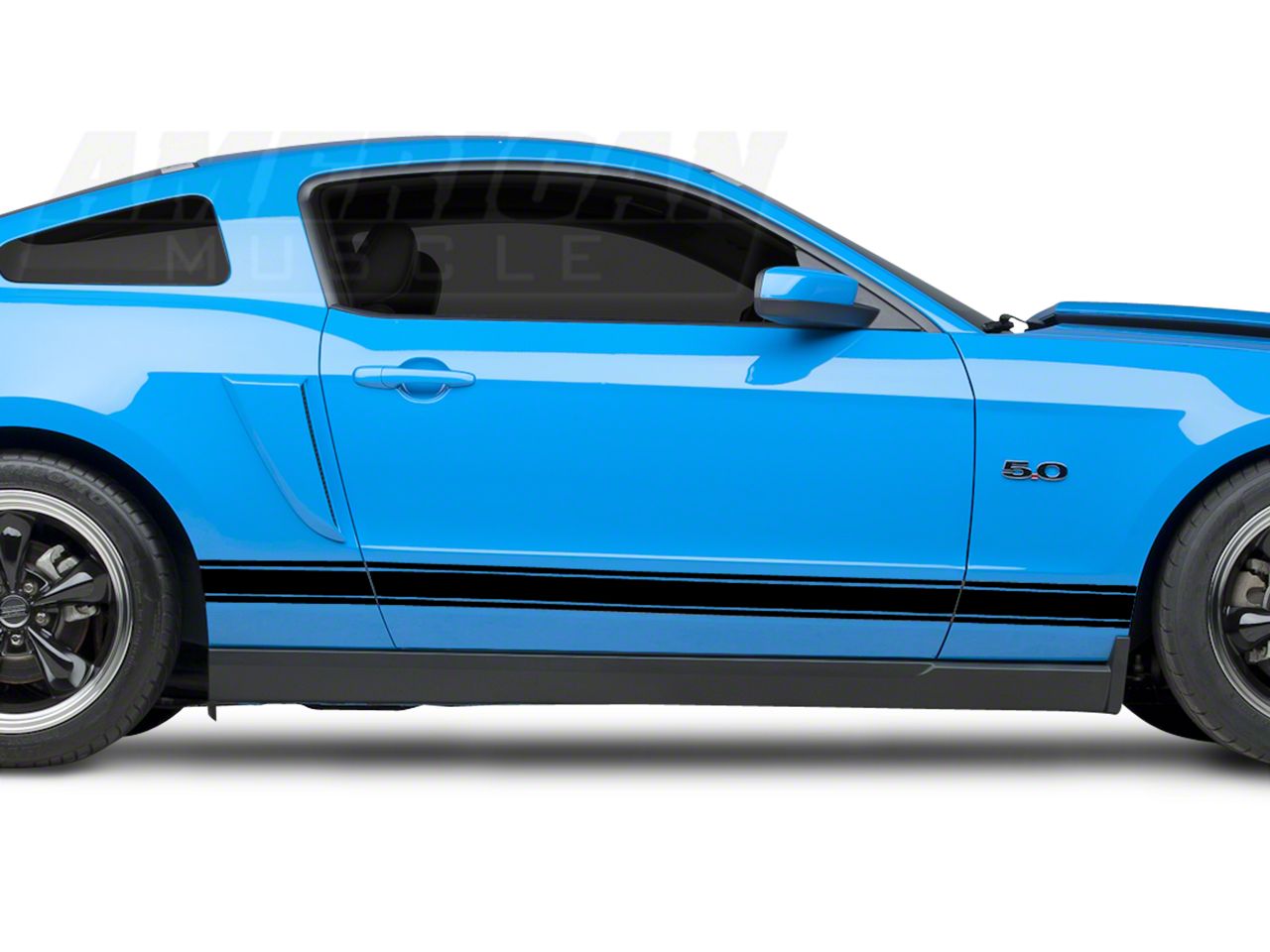 SEC10 Mustang Rocker Stripes; Gloss Black 26038 (79-23 Mustang) - Free ...