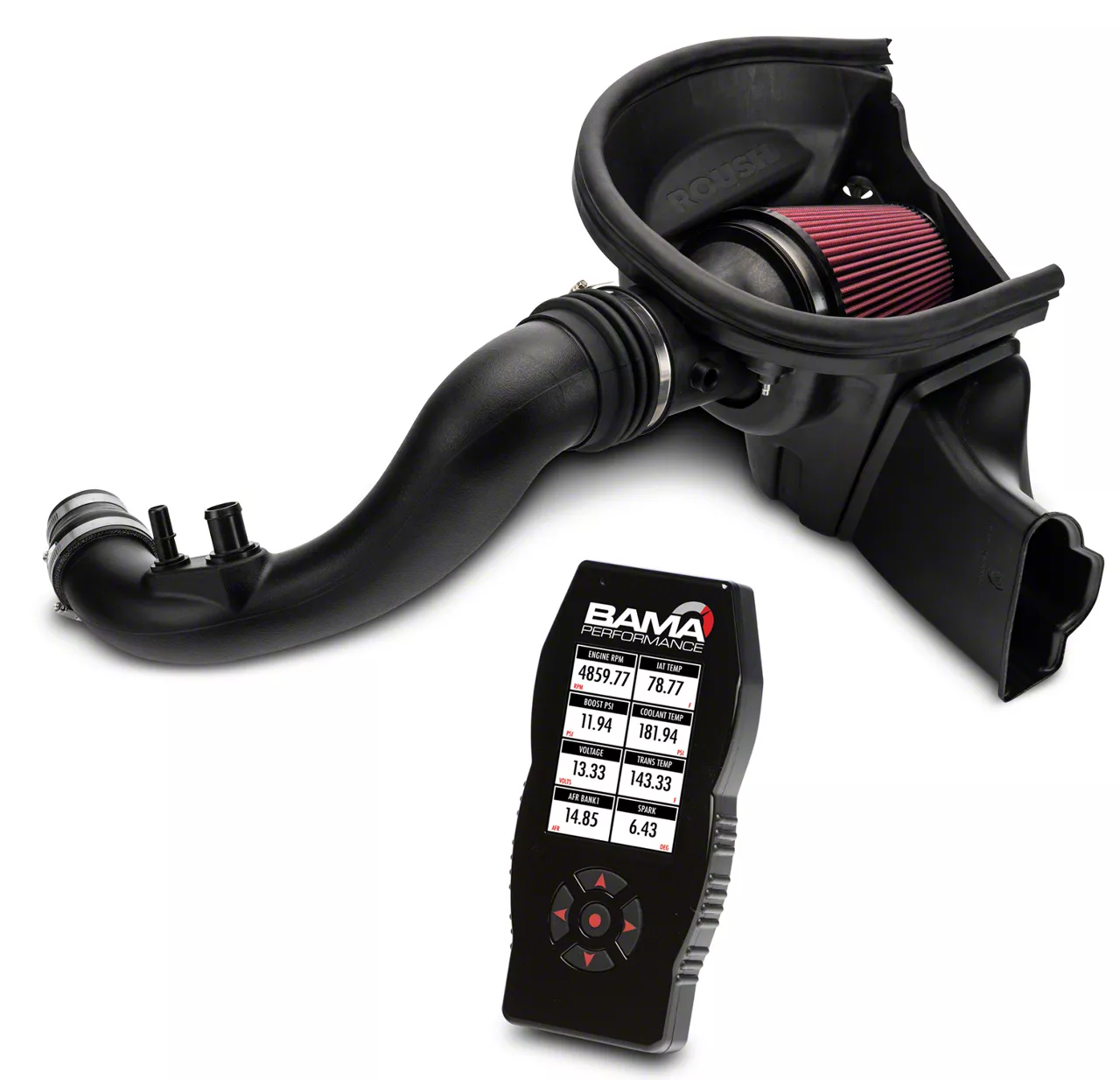 Mustang Roush Cold Air Intake and BAMA X4/SF4 Power Flash Tuner (15-17 ...