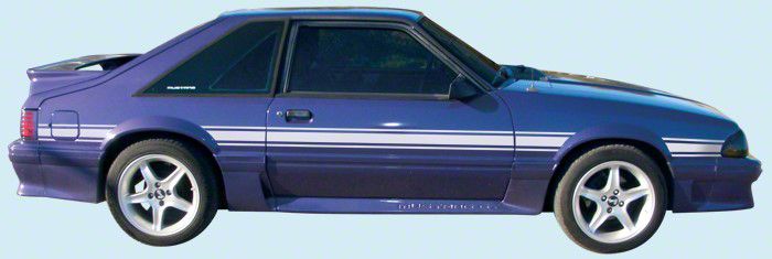 Mustang SAAC MK I/MKII Style Side Stripes; Gold (79-93 Mustang) - Free ...