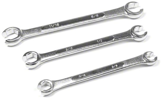 Universal AM SAE Flare Nut Wrench Set; 3-Piece Set - Free Shipping