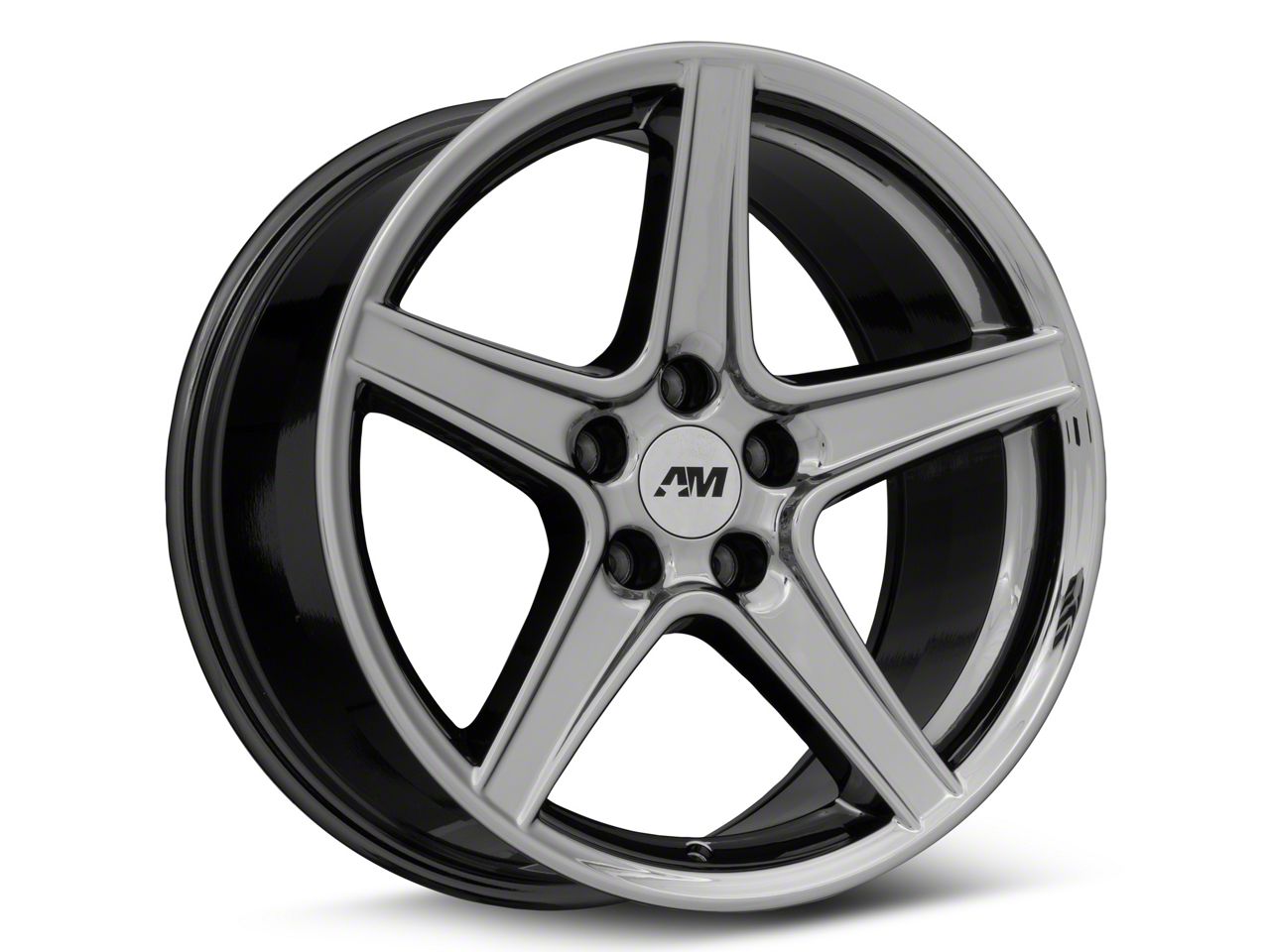 Mustang Saleen Style Black Chrome Wheel; 18x9; 24mm Offset (99-04 ...