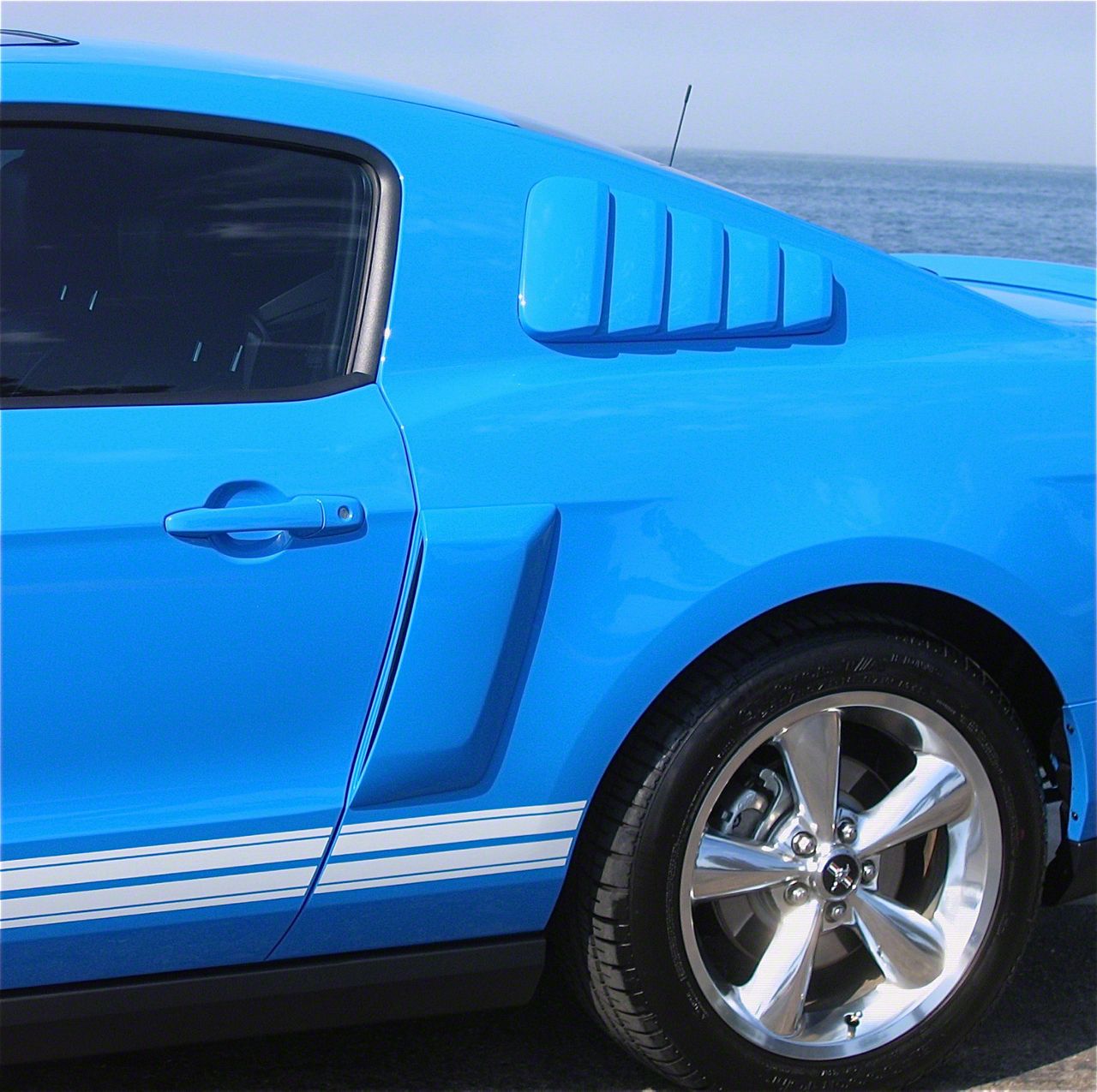 Street Scene Mustang Side Scoops; Unpainted 950-70774 (10-14 Mustang ...