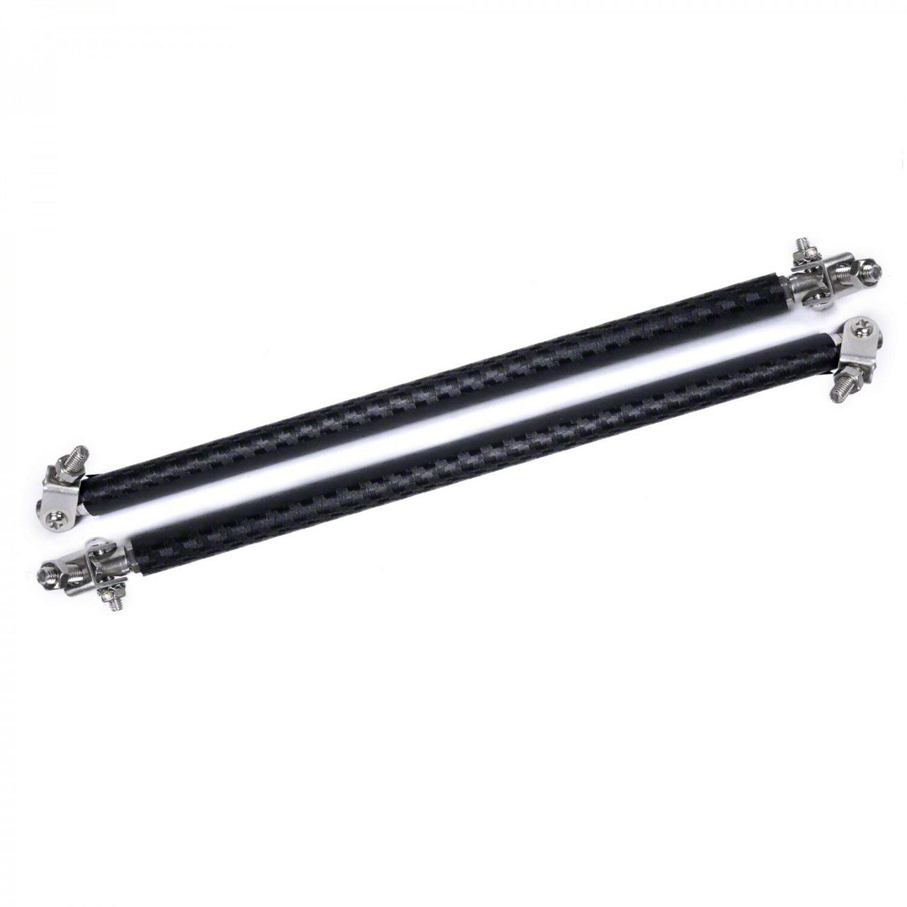 Mustang Splitter Support Rods; Dry Carbon Fiber Vinyl (Universal; Some ...