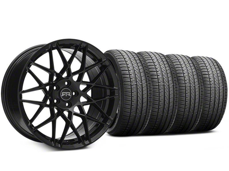 Mustang Staggered RTR Tech Mesh Gloss Black Wheel and Falken Azenis ...