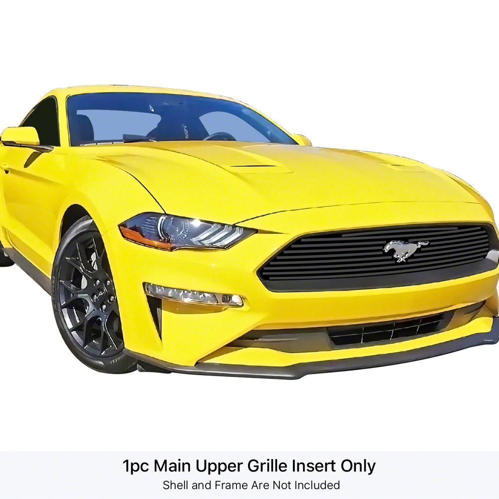 Mustang Stainless Steel Billet Upper Overlay Grille with Logo Cutout ...