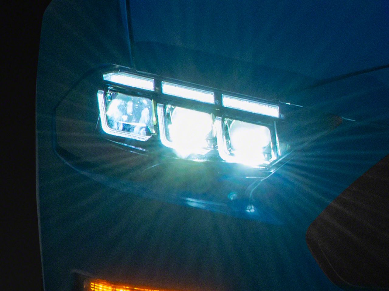 Mustang Switchback Sequential Full LED Projector Headlights; Gloss ...