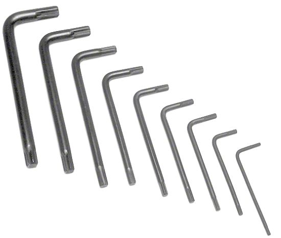 Universal AM T10 to T50 Torx Key Set; 9-Piece Set - Free Shipping