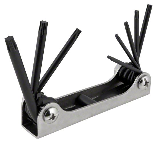 Universal AM T9 to T40 Metal Handle Folding Torx Keys; 8-Piece Set ...