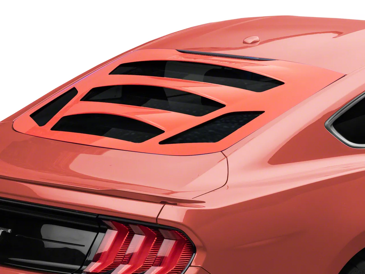 Mustang Tekno 3 Rear Window Louvers; Race Red (15-26 Mustang Fastback ...