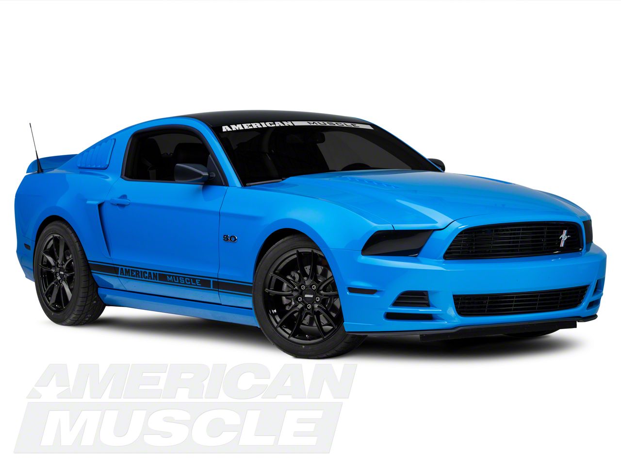 Mustang Track Pack Style Gloss Black Wheel; Rear Only; 19x10; 48mm ...