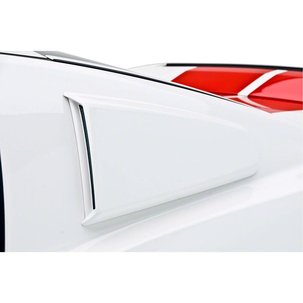 Mustang Type I Quarter Window Scoops; Unpainted (10-14 Mustang Coupe ...