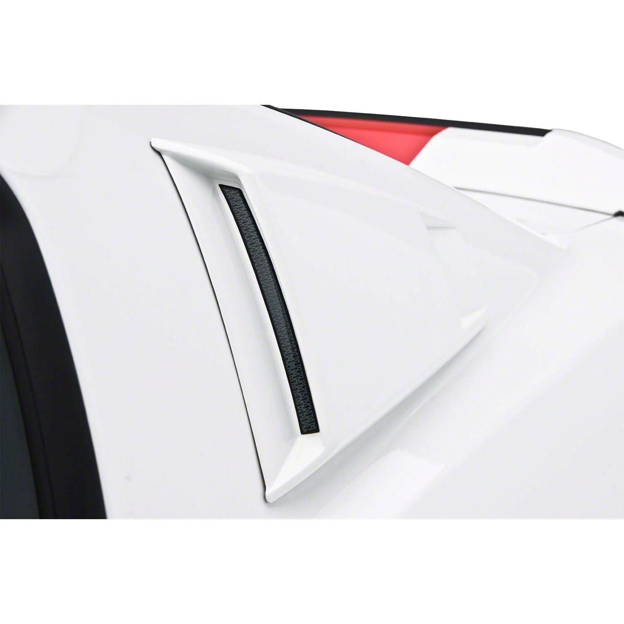 Mustang Type III Quarter Window Scoops; Unpainted (10-14 Mustang Coupe ...