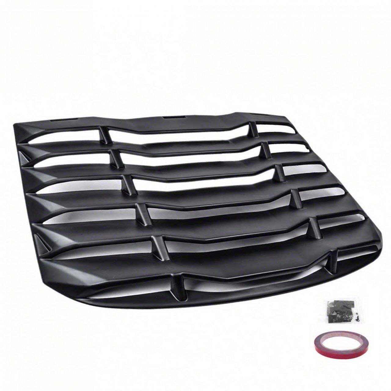 Mustang V2R Style Rear Window Louvers; Matte Black (15-26 Mustang ...