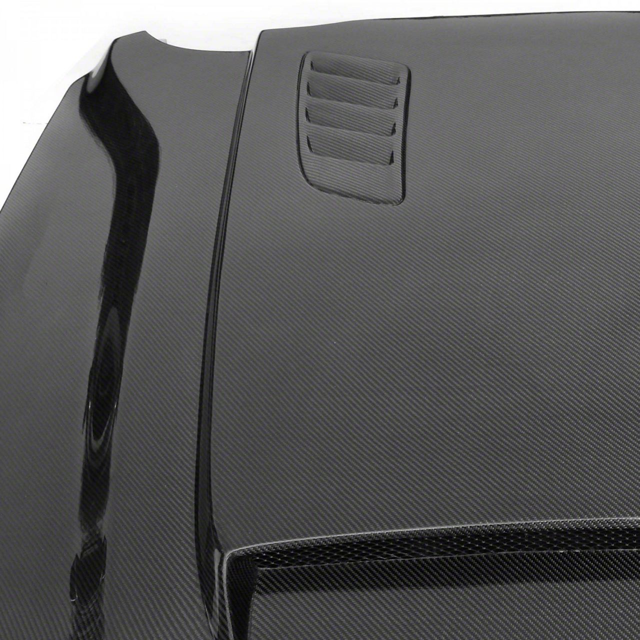 Mustang V3R Style Hood; Carbon Fiber (18-23 Mustang GT, EcoBoost ...