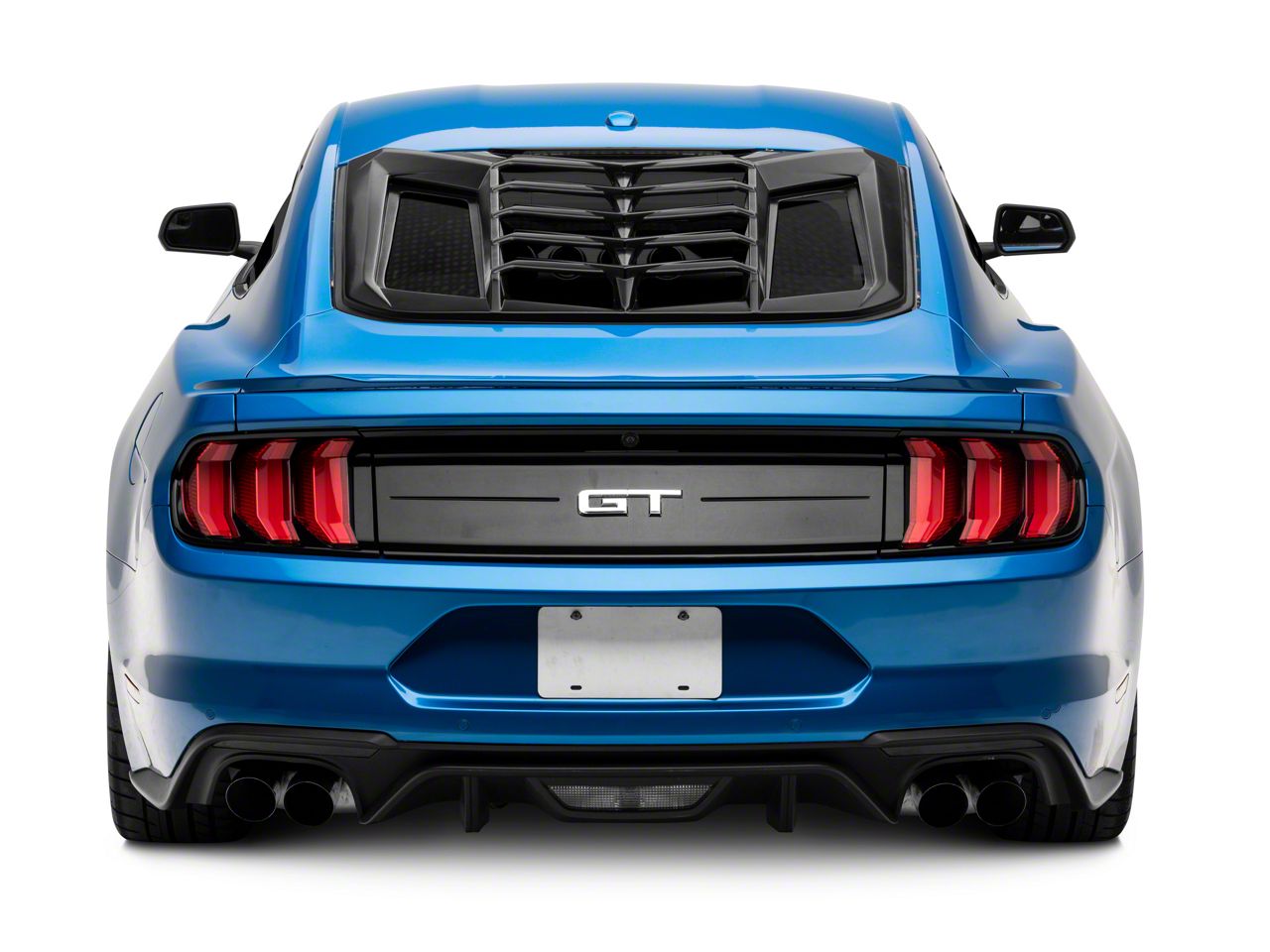 Mustang V3R Style Rear Window Louvers; Matte Black (15-23 Mustang ...