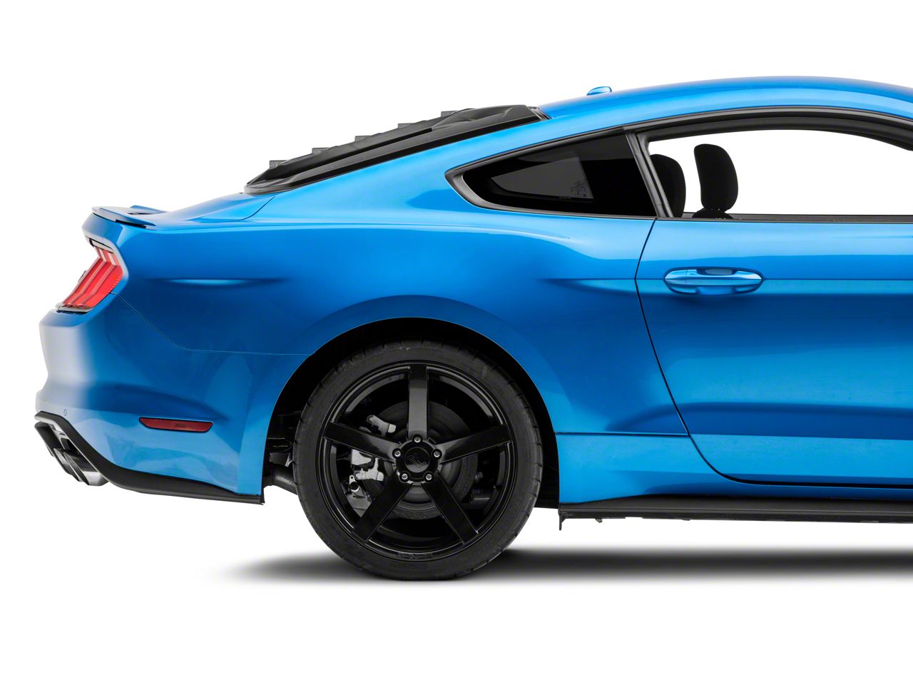 Mustang V3R Style Rear Window Louvers; Matte Black (15-23 Mustang ...