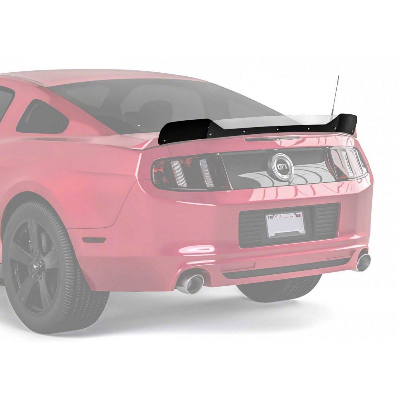 Mustang V3R Wicker Bill Rear Spoiler Add-On; Matte Black Vinyl (10-14 ...