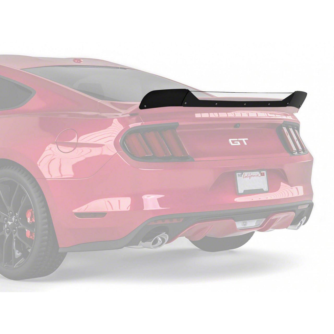 Mustang V3R Wicker Bill Rear Spoiler Add-On; Textured Black (15-23 ...
