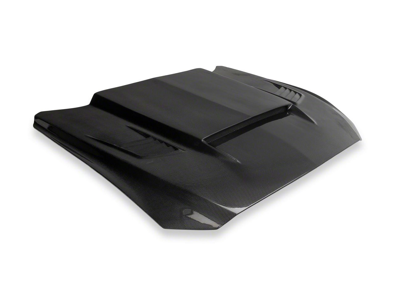 Mustang V5R Style Hood; Carbon Fiber (15-17 Mustang GT, EcoBoost, V6 ...