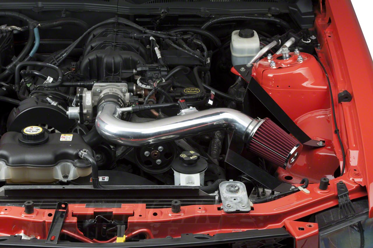 SR Performance Mustang Cold Air Intake; Polished 41138 (05-09 Mustang ...