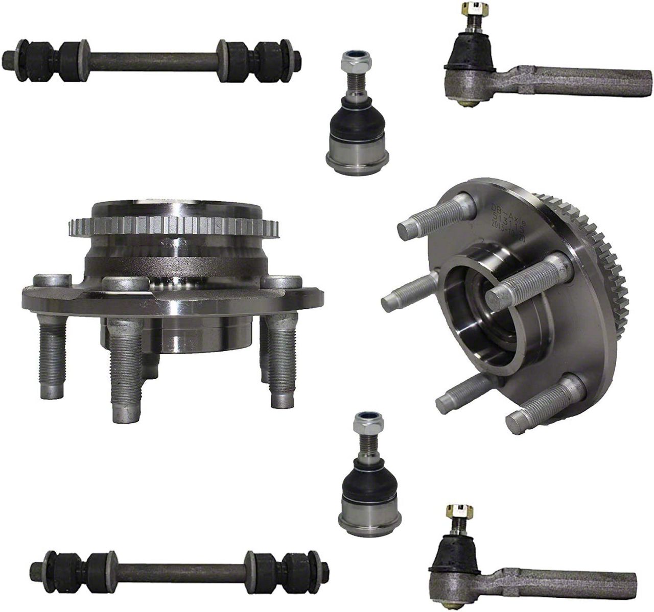 Mustang Wheel Hub Assemblies with Lower Ball Joints, Outer Tie Rods and ...