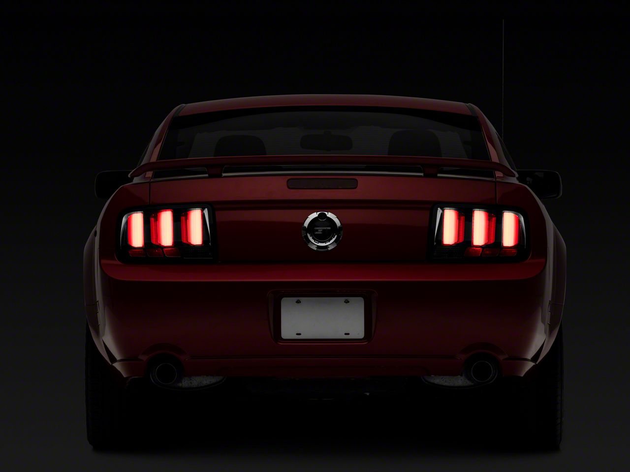 Mustang White Light Bar LED Tail Lights; Black Housing; Smoked Lens (05 ...