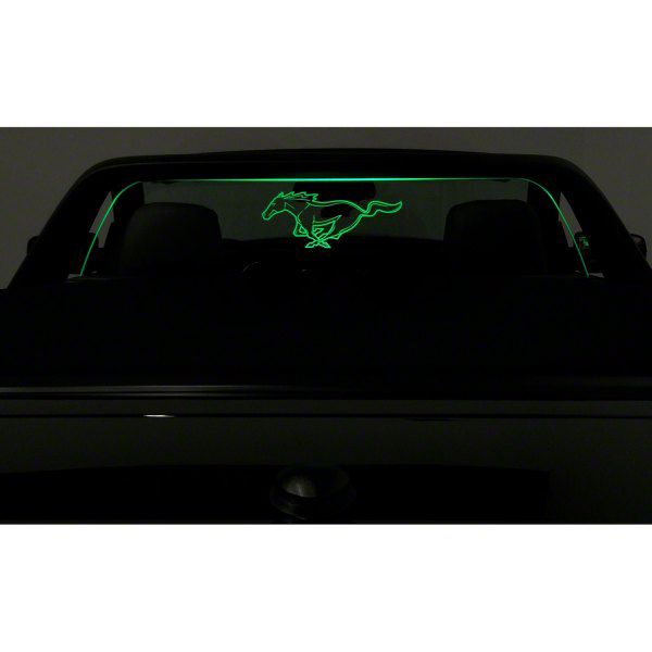 Mustang Wind Deflector with Running Pony; Extreme Lighting Kit (11-14 ...