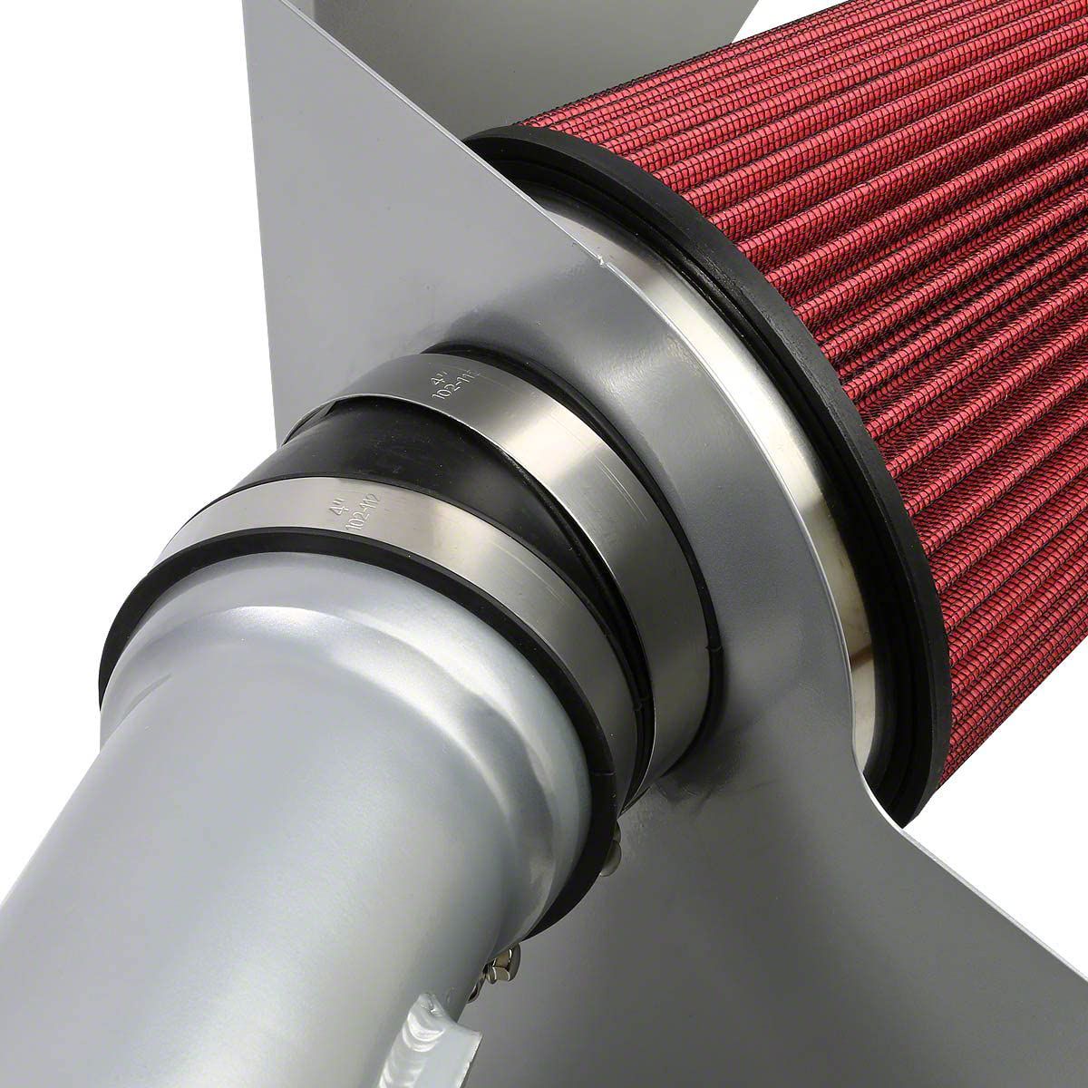 Mustang Aluminum Cold Air Intake with Red Filter and Heat Shield ...