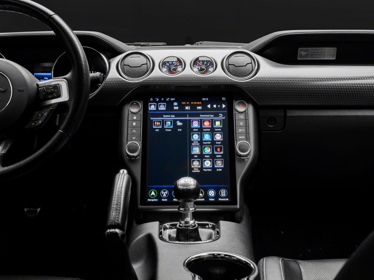 Navos Mustang Full Screen OE-Style Radio Upgrade with Navigation 415273 ...