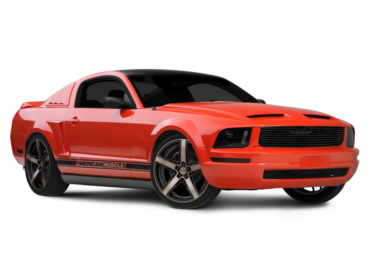 Niche Mustang Teramo Matte Black with Double Dark Tint Face Wheel; Rear ...