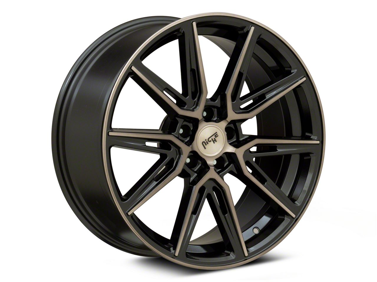 Niche Camaro Gemello Gloss Machined Double Dark Tint Wheel; 20x9; 35mm ...