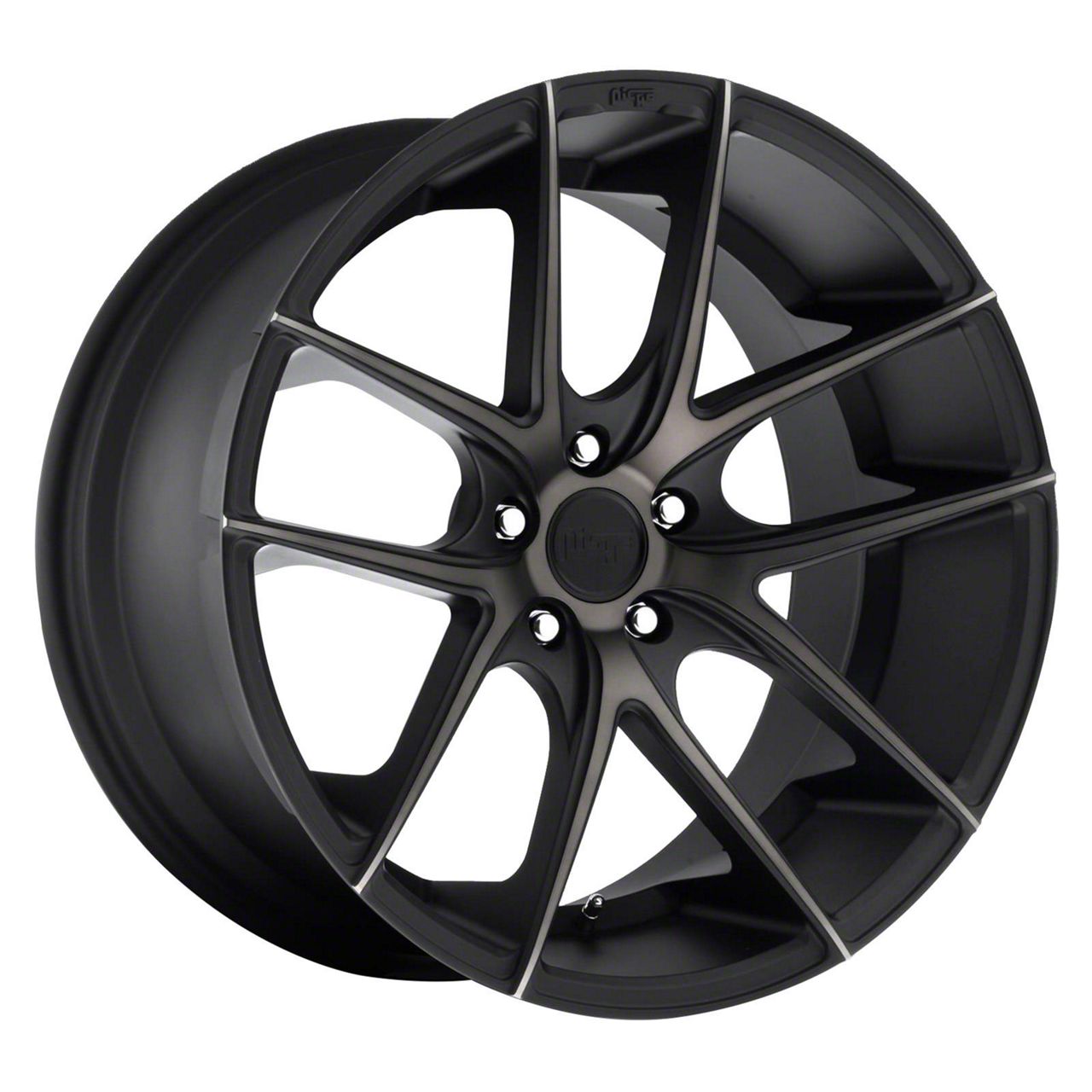 Niche Charger Targa Matte Black Double Dark Tint Wheel; 22x10.5; 20mm ...