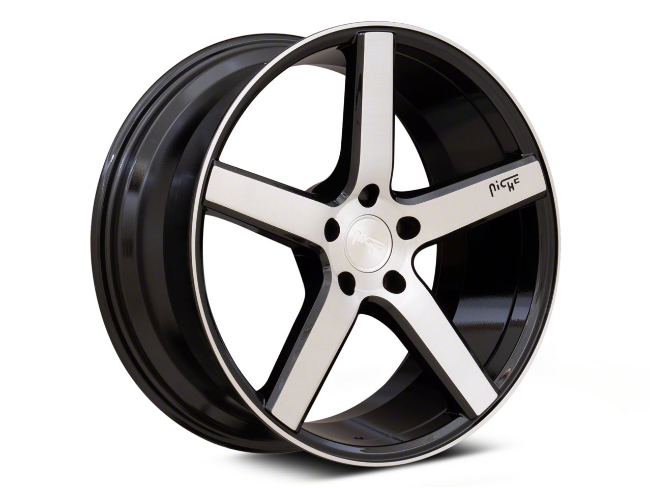 Niche Mustang Milan Gloss Black Brushed Wheel; 19x8.5; 35mm Offset ...
