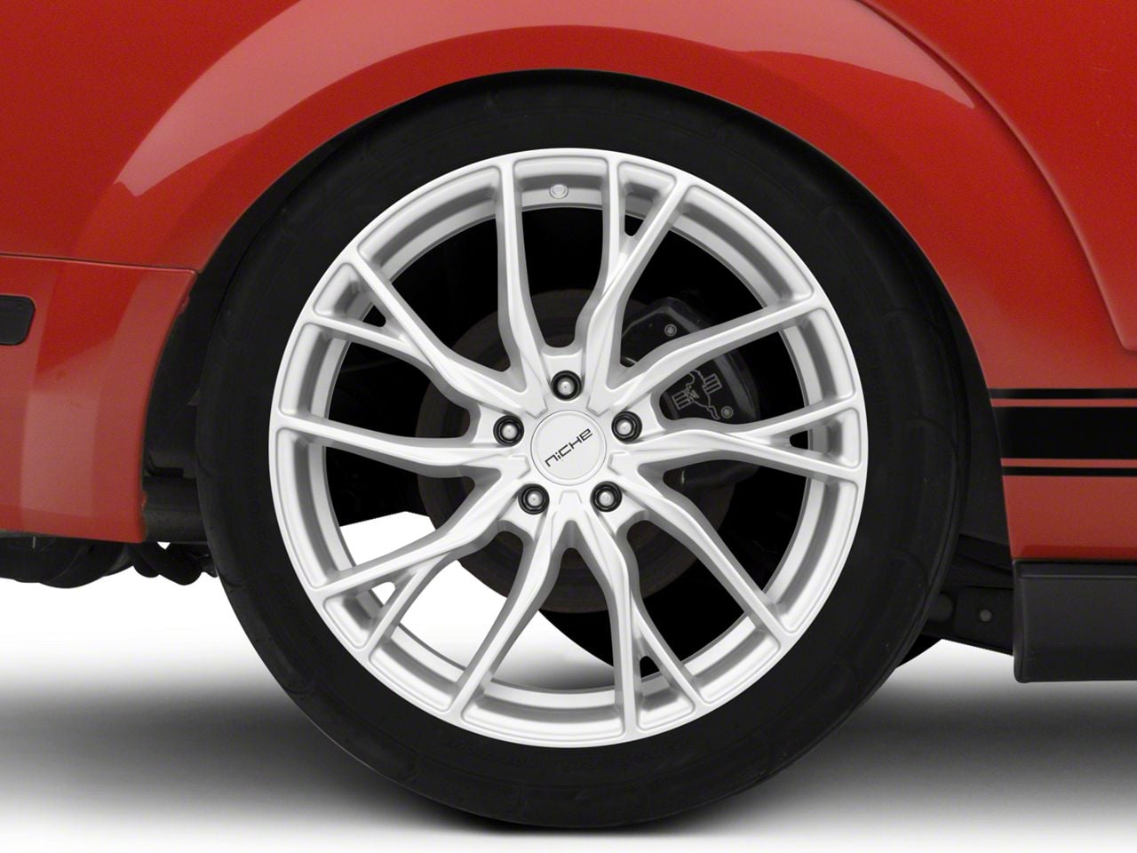 Niche Mustang Novara Silver Wheel; Rear Only; 20x10.5; 30mm Offset ...