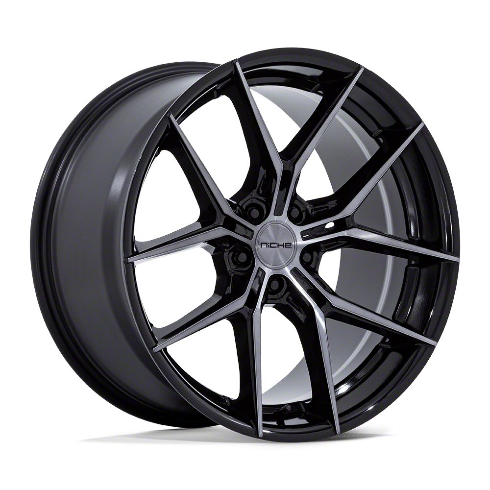 Niche Mustang Prodigy 5 Gloss Black with Dark Tinted Clear Wheel; 19x8 ...