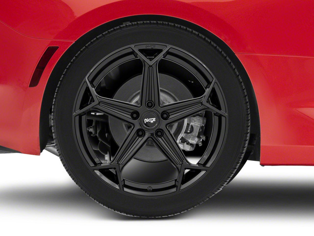 Niche Camaro Arrow Gloss Black Wheel; Rear Only; 20x10.5; 35mm Offset ...