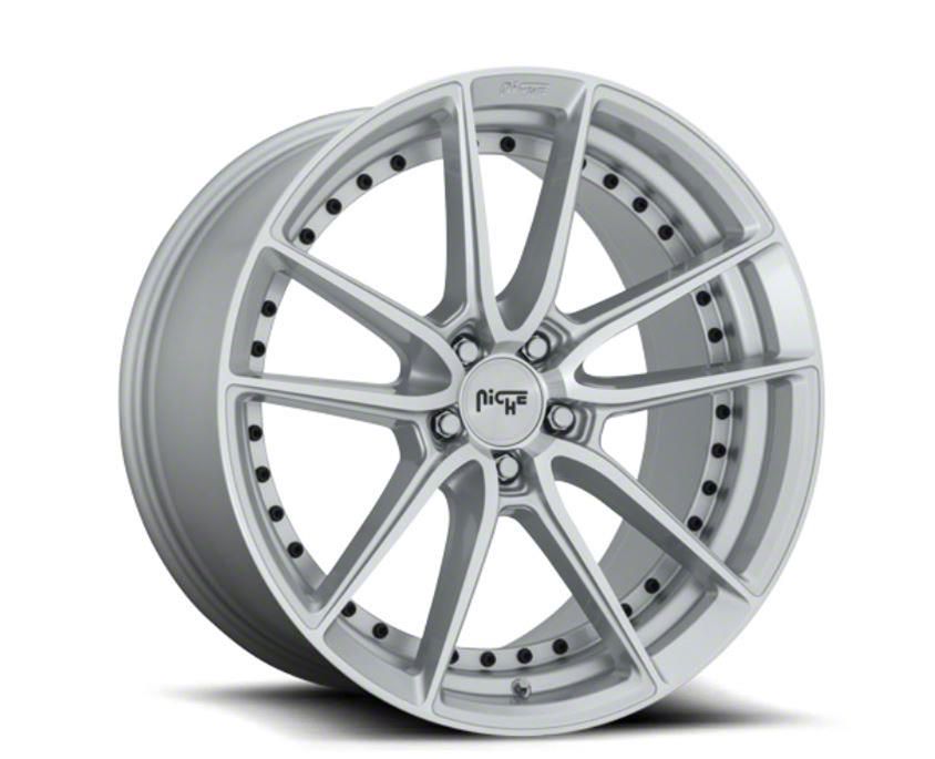 Niche Camaro DFS Gloss Silver Machined Wheel; Rear Only; 20x10.5 ...