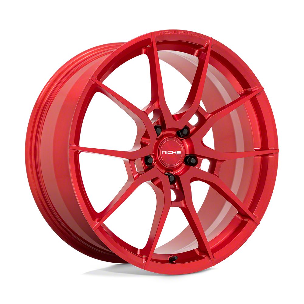 Niche Camaro Kanan Brushed Candy Red Wheel; 19x9.5; 45mm Offset ...