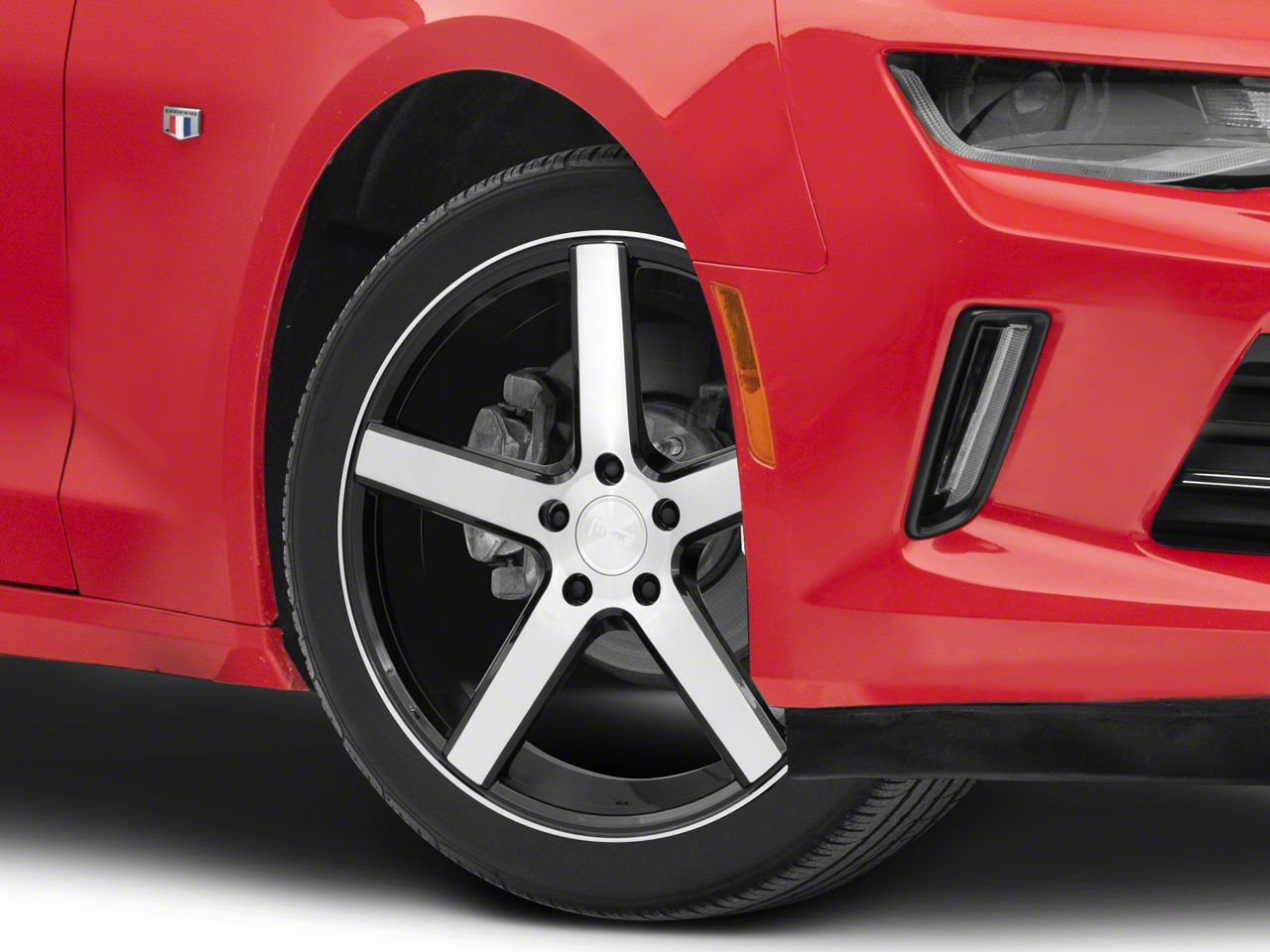 Niche Camaro Milan Gloss Black Brushed Wheel; 20x8.5; 35mm Offset ...