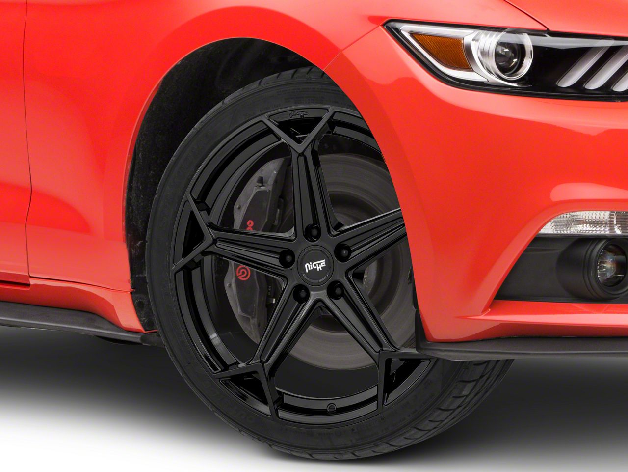 Niche Mustang Arrow Gloss Black Wheel; 20x9; 25mm Offset M258209065+25 ...