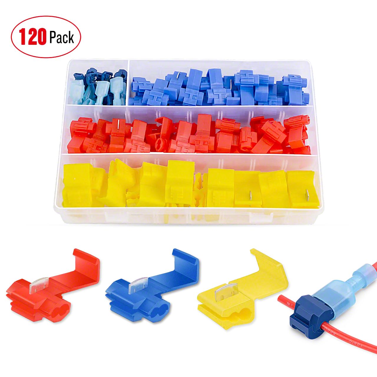 Universal AM Quick Splice Wire Terminals; 100-Pieces - Free Shipping