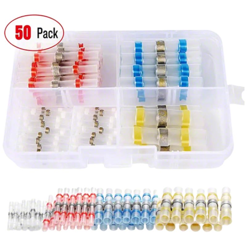 Universal AM Solder Seal Wire Connector Kit; 50-Pieces - Free Shipping