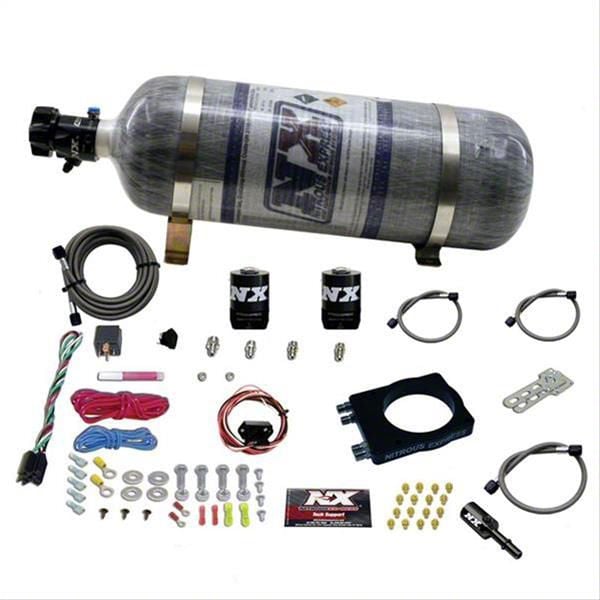 Nitrous Express Charger HEMI Nitrous Plate System; 12 lb. Carbon Bottle ...