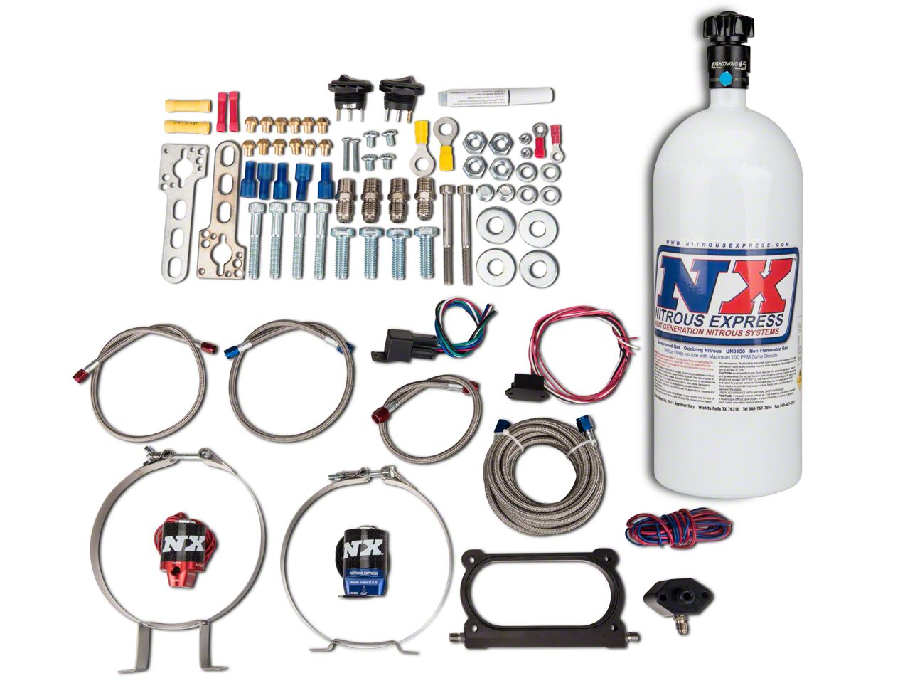 Nitrous Express Mustang Nitrous Plate System; 10 lb. Bottle 20949-10 ...