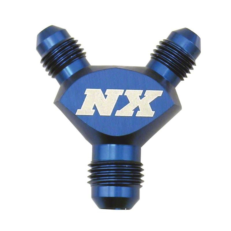 Nitrous Express Universal AM Billet Pure-Flo Y Fitting; 6AN x 4AN x 4AN ...