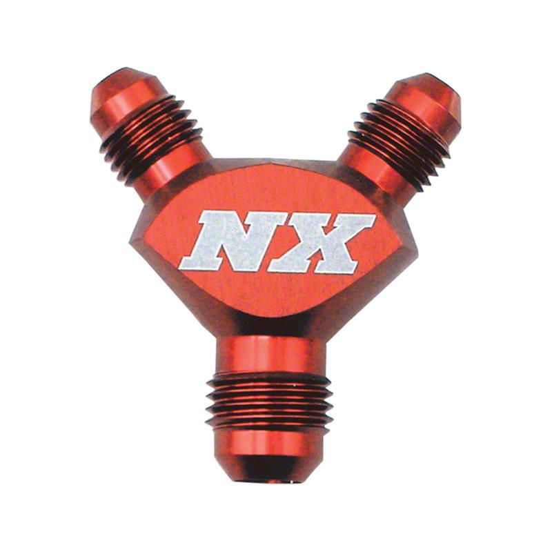 Nitrous Express Universal AM Billet Pure-Flo Y Fitting; 6AN x 4AN x 4AN; Red 16083 - Free Shipping