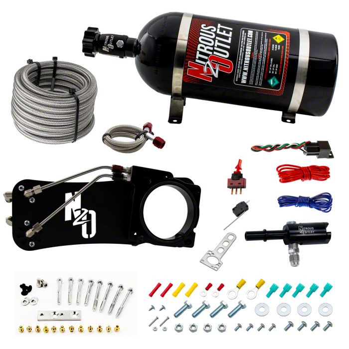 Nitrous Outlet Challenger 90mm 5.7L Hemi Intake Hardline Plate System ...