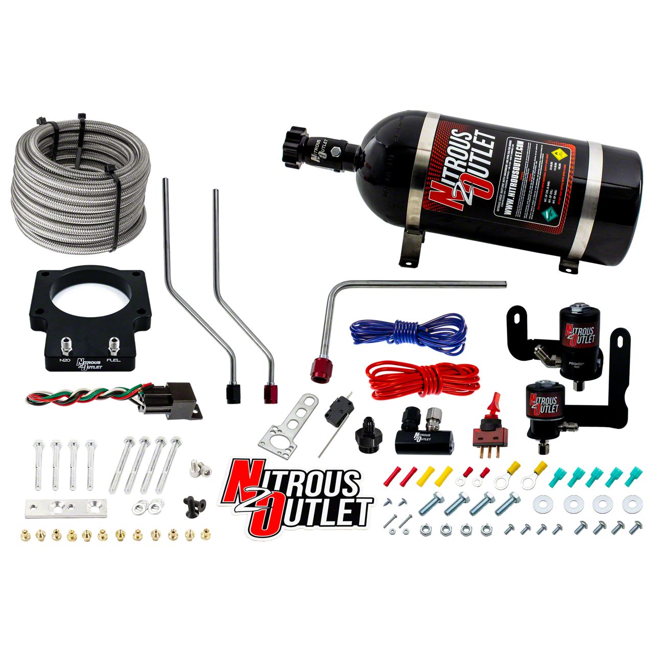 Nitrous Outlet Corvette 90mm Plate System; 10 lb. Bottle 00-10123-LS3 ...