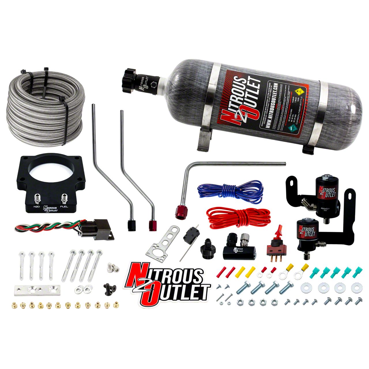 Nitrous Outlet Corvette 90mm Plate System; 12 lb. Bottle 00-10123-LS3 ...